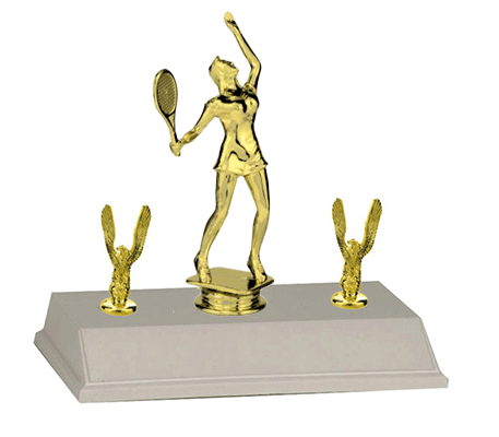Tennis Trophies with Double Trim