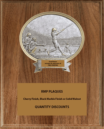 Resin Legend Oval Mounted Baseball Plaque
