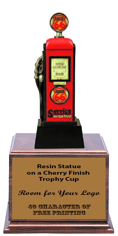 Route Sixty-Six Gas Pump Trophy on Base