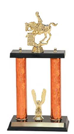 2P Barrel Racer-718-719 Two Post Trophy