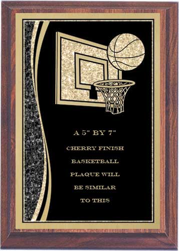 Designer Basketball Plaques, Three Wood Types