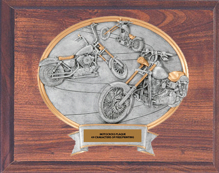 Motorcycle Cherry Finish Plaque