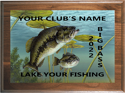 Bass Plaques in Genuine Walnut