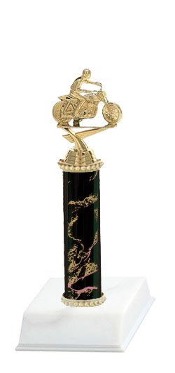 Flat Track Motorcycle Racing Trophy with Single Column
