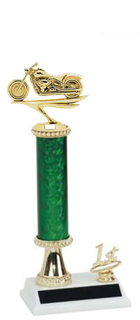 R2R-655 Softail Motorcycle Show Trophy, Single Column, Riser and Trim