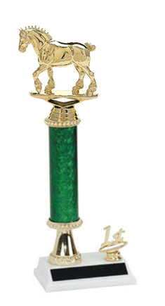 R2R Draft Horse Trophy with Trim and Riser