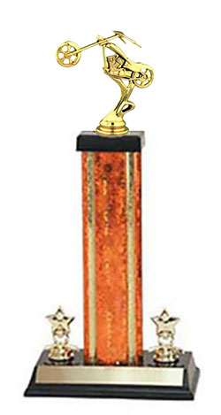 S3-655 SERIES Chopper Motorcycle Trophy with Single Column and Double Trim