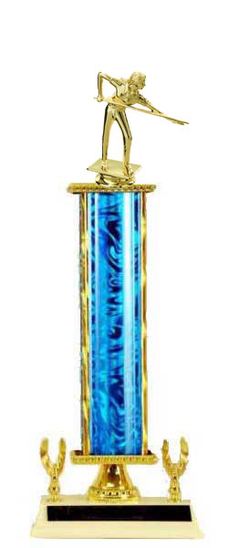 Billiard Square Single Column Trophy S3