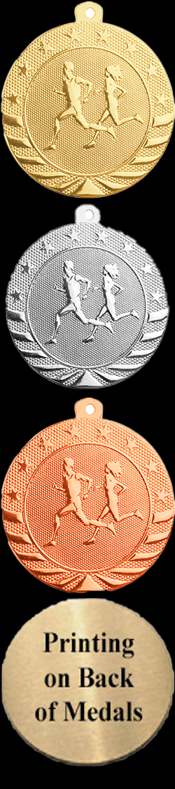 SB154CC Star Brite Cross Country Track Medals with Neck Ribbon