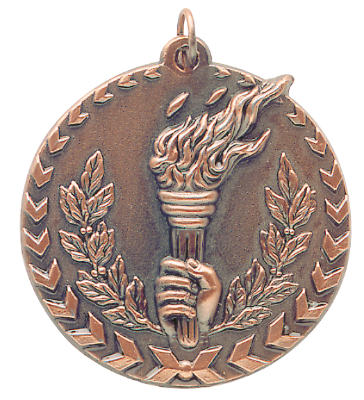 STM1200 Victory Torch Medals one and three-quarters Inch with Neck Ribbon