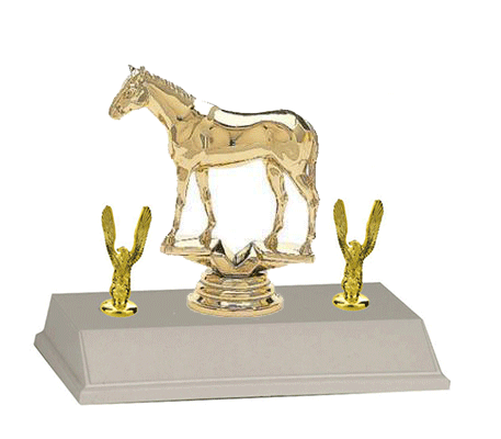 3BF Thoroughbred Horse Trophy with Twice the Trim