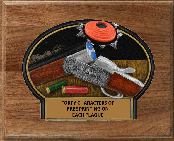 Shooting Plaque in Solid Walnut WBTX766-SW810
