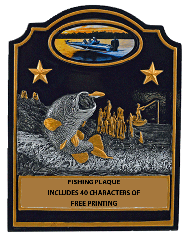 Resin Fishing Plaque in 3D Design