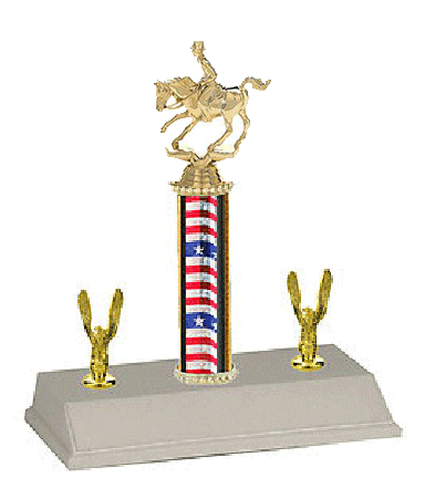 R3 Cutting Horse Trophies with Male or Female Riders