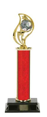 H & R Trophies. R1 Swimming Trophies with a single round column