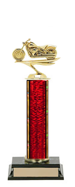 Softail Motorcycle Show Trophy with Single Column