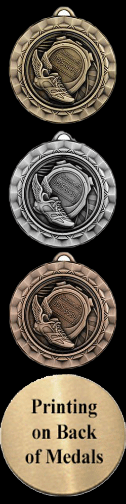 SP316TK Track Spinning Medals with Neck Ribbons