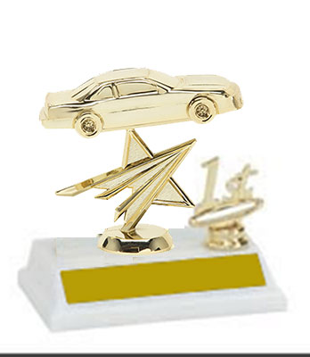 2BF Stock Car Trophies with Trim