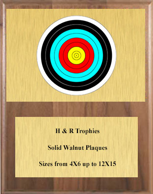 Archery Plaques V-Series Solid Walnut