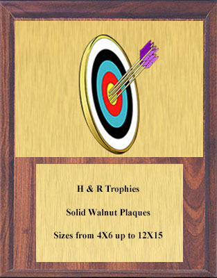 Archery Plaques V-Series Cherry Finish